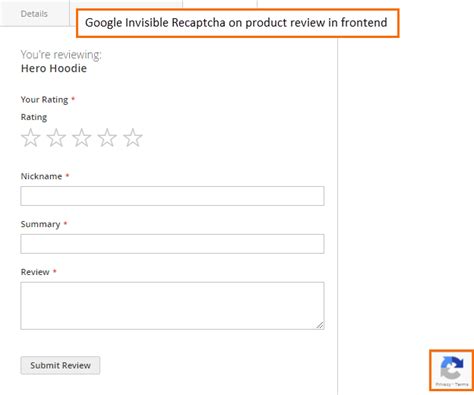 invisible recaptcha in frontend support portal for magento extensions