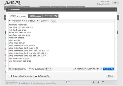 “sa Config” Sub Tab — Sacm Manual
