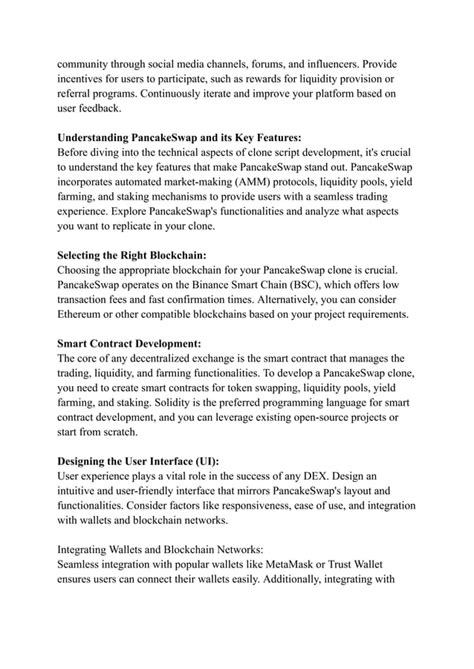Pancakeswap Clone Script Development Pdf Free Download