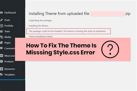 How To Fix Missing Stylecss Operation