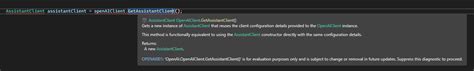 Openaiopenaiclientgetassistantclient Is For Evaluation Purposes Only And Is Subject To