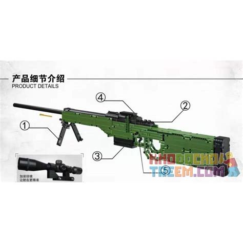 Qizhile 41016 Xếp Hình Kiểu Lego Technic Sniping Rifle Awm Sniper Rifle
