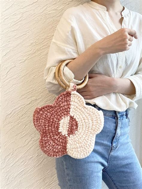 Color Clash Flower Crochet Bag Pattern Ccfb 01 Crochet Etsy Crochet