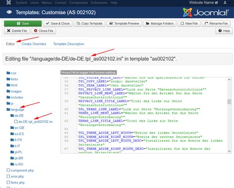 Joomla Template Editor AS Blog