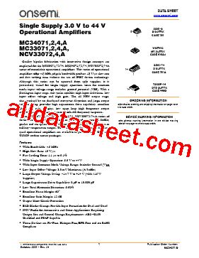 MC33074ADR2G Datasheet(PDF) - ON Semiconductor