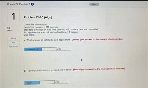 solved chapter 12 problem 2 1 problem 12 20 algo 50 points