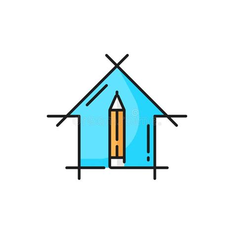 House Architecture Draft Print Home And Pencil Stock Vector House Architecture Draft Print Home And Pencil Stock Vector