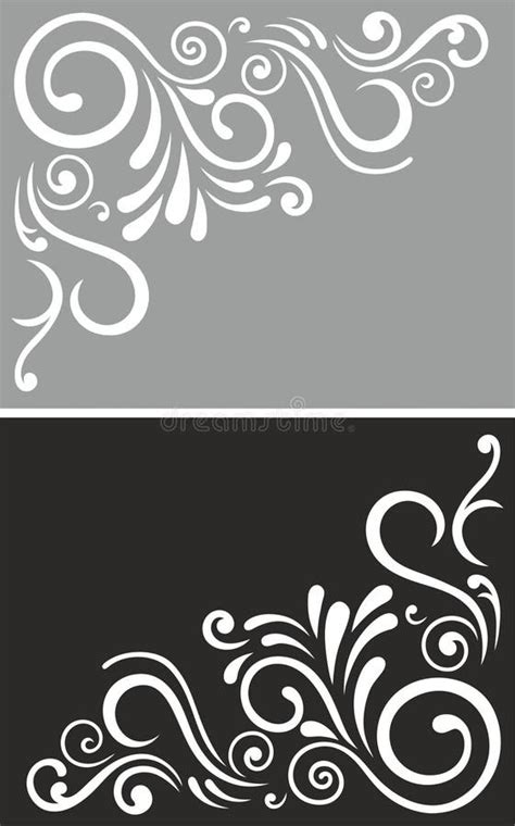 Vintage Decorative Calligraphic Borders Coreldraw X16 Cdr Stock Vector
