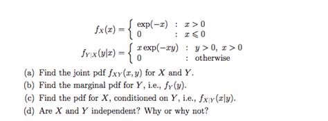 Solved Let X And Y Be Jointly Distributed Random Variables