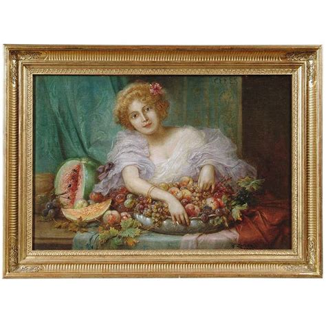 Hans Zatzka Austrian Oil On Canvas Titled Spring Love Maiden With