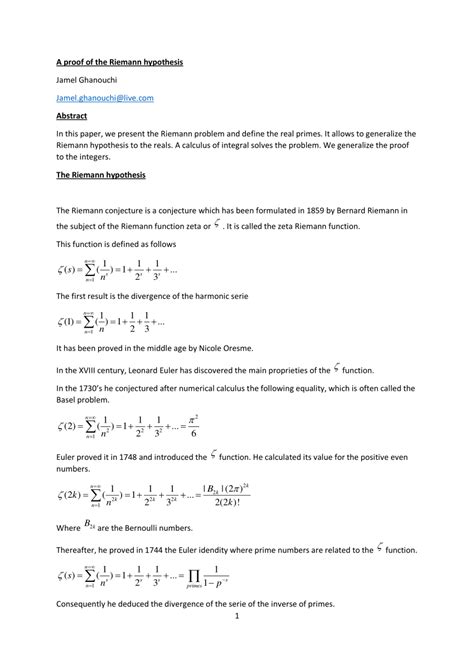 Pdf About Prime Numbers Via Riemann Hypothesis