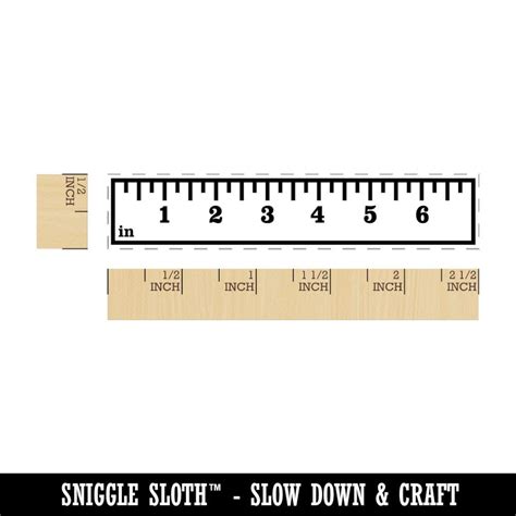 Ruler Border Inches Not To Scale Rectangle Rubber Stamp For Etsy Uk
