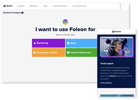 Content Compass Navigate Foleon S Use Cases Foleon Help Center