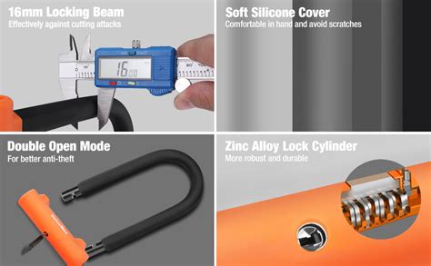 Valuemax Bike Lock 16mm High Security Bike U Lock With 18m6ft