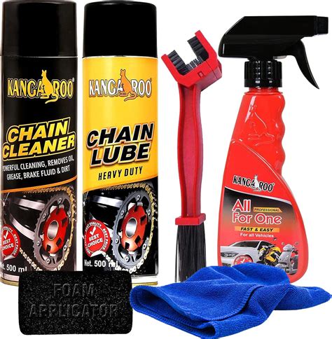 Kangaroo Chain Lube Spray & Chain Cleaner Lubricant Spray(500 Ml Each ...