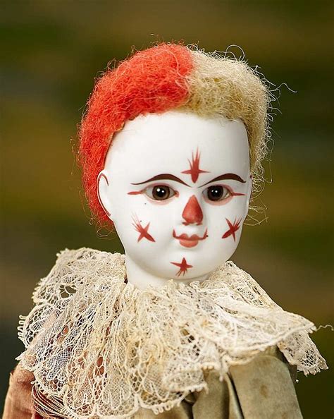 All Original French Bisque Jester By Denamur In Original Silk Jester Costume