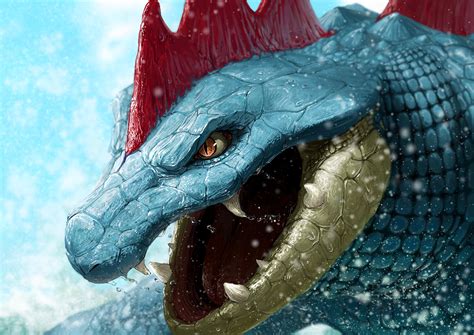 Epic Feraligatr Hd Wallpaper Anime Pokémon Art By Dekunobou Kizakura