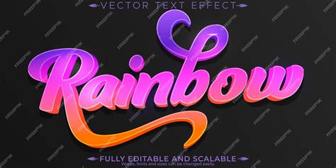 Premium Vector Colorful Text Effect Editable Vibrant And Lively Customizable Font Style