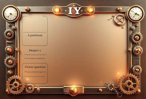 Steampunk Theme Layout Screen For A Diy Streamer With Metallic Colors
