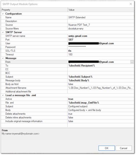 Extended SMTP Destination Export Module