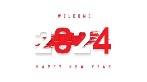 Новый дизайн фона 2024 года Премиум вектор