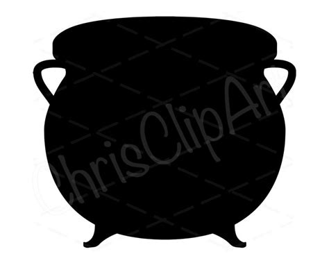 Black Witch Cauldron Svg Png  Cauldron Clipart Pot Silhouette