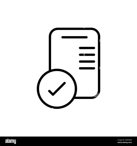 Checklist Linear Icon A Sheet With A Pen For Filling A Tick And A