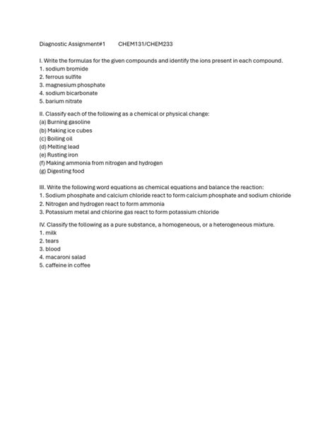 Diagnostic Assignment 1 Pdf