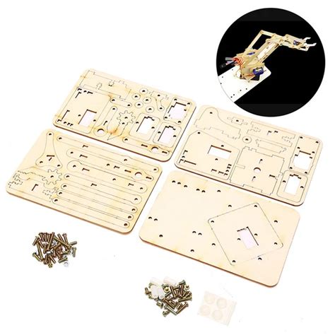 Robotic Arm Plank 4 Dof Robot Robotic Arm Wooden Splicing Rudder Diy Ande 9 15 Picclick Ca
