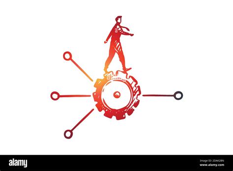 Algorithm Data User Element Software Concept Hand Drawn Isolated