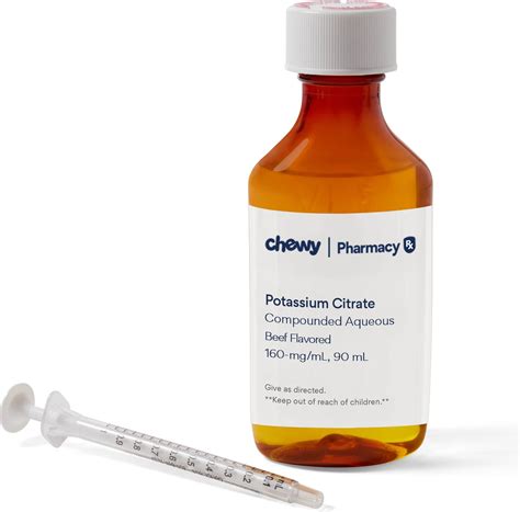 Potassium Citrate Compounded Aqueous Oral Liquid Beef Flavored For Dogs