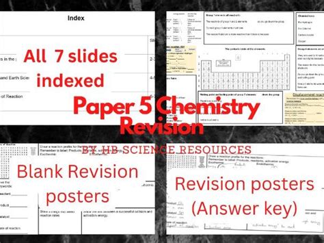 Chemistry Paper 5 Revision Edexcel Combined Science Teaching Resources