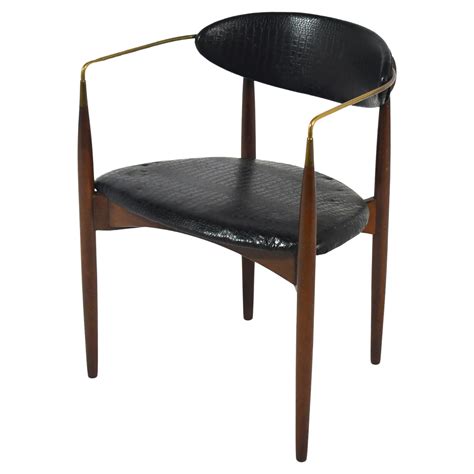 1950s Brass Viscount Armchair By Dan Johnson For Selig At 1stdibs