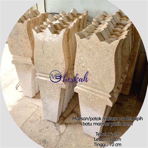 Jual Sepasang Maesan Pipih Batu Alam Asli Marmer Tulungagung T 70 Kab