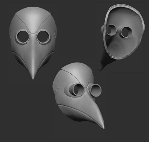Stl File The Plague Doctor Mask 3d Stl File The Plague Inspired Mask