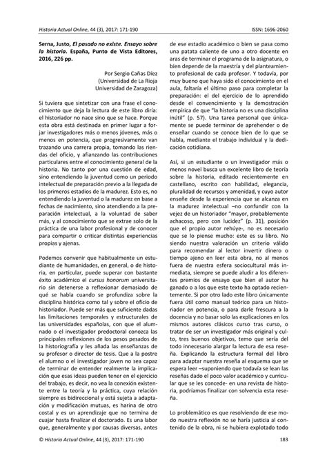 PDF El Pasado No Existe Ensayo Sobre La Historia