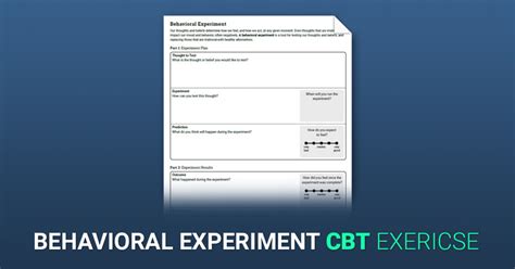 Behavioural Experiment Therapist Aid