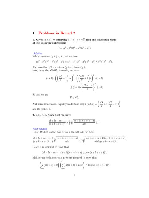 Round 2 Pdf Inequality Mathematics Mathematical Relations
