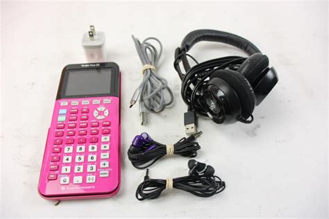 Texas Instuments Graphing Calculator Logi Headphones Chargers And