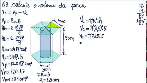Volume Do Prisma E Cilindro YouTube