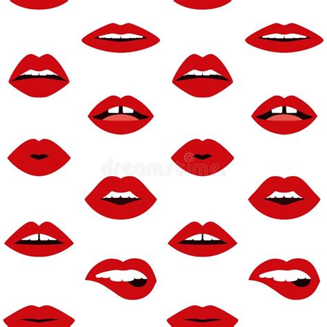 Patrón De Garabatos Labios Diseño De Moda De Arte Pop De Labios Sexys