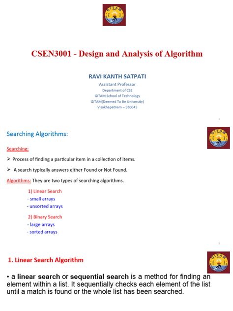 daa unit1 05 binarysearch pdf information retrieval mathematical