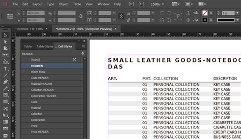InDesign Place Command Tutorial Create A Price List Pagination