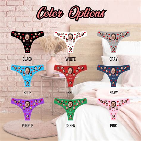 Custom Thong Personalized Thong With Face Thong With Photo Customize Women Underwear With