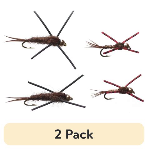 2 Pack Cortland Fairplay Rubber Legs Nymph Fly Assortment Size 12 4