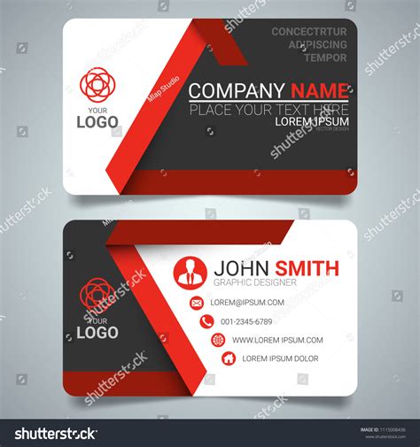 Red Modern Creative Business Card Name เวกเตอร์สต็อก ปลอดค่าลิขสิทธิ์ 1115008436 Shutterstock