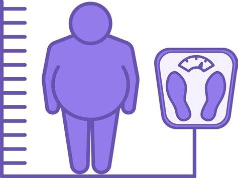 Colored Body Mass Index Icon Illustration Overweight Man Bathroom