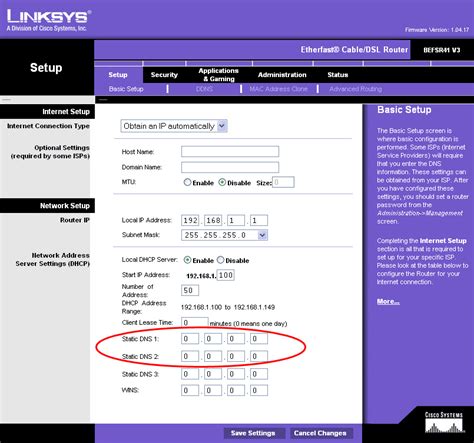 Ciscolinksys Dns Configuration Dnsflex