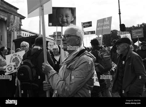 Berlin Brandenburger Tor Marsch Fuer Das Leben March For Life Stock