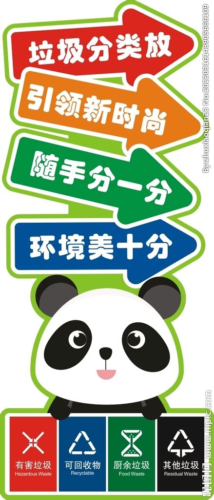 垃圾分类指引牌设计图广告设计广告设计设计图库昵图网